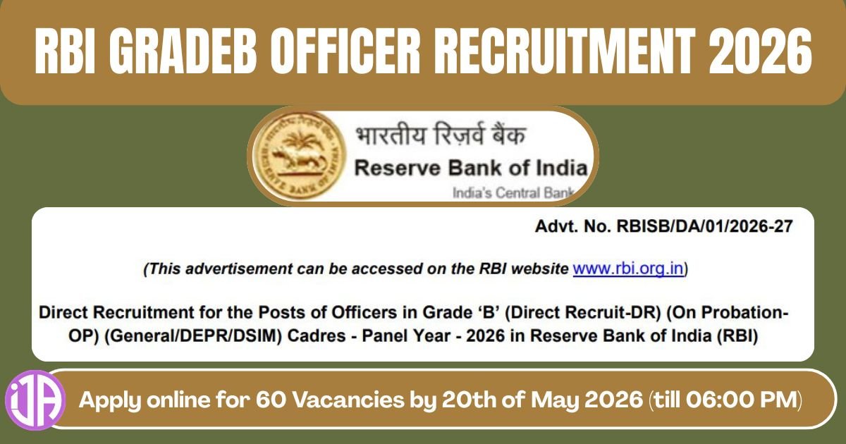 RBI Grade B Officer Recruitment 2026 | 60 Posts | Eligibility and ...