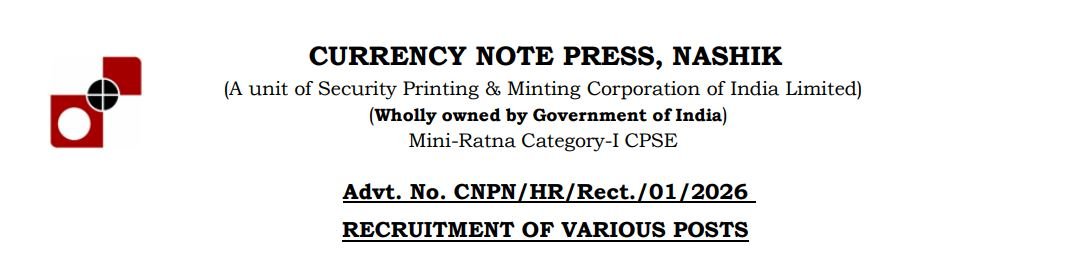 Currency Note Press (CNP) Recruitment 2026 | 534 Technician ...